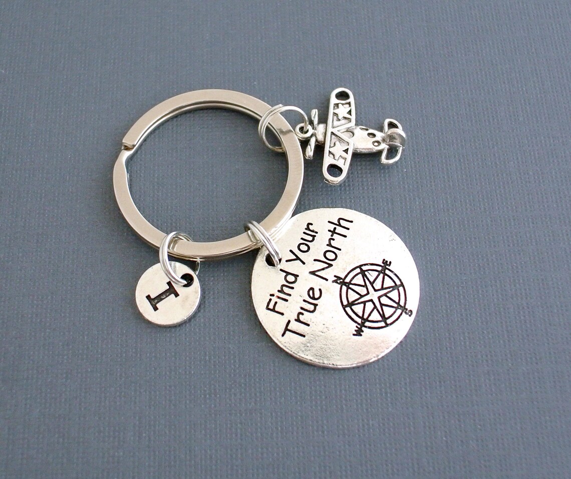 Personalized Compass Keychain Gift for Him Custom Keychain - Etsy