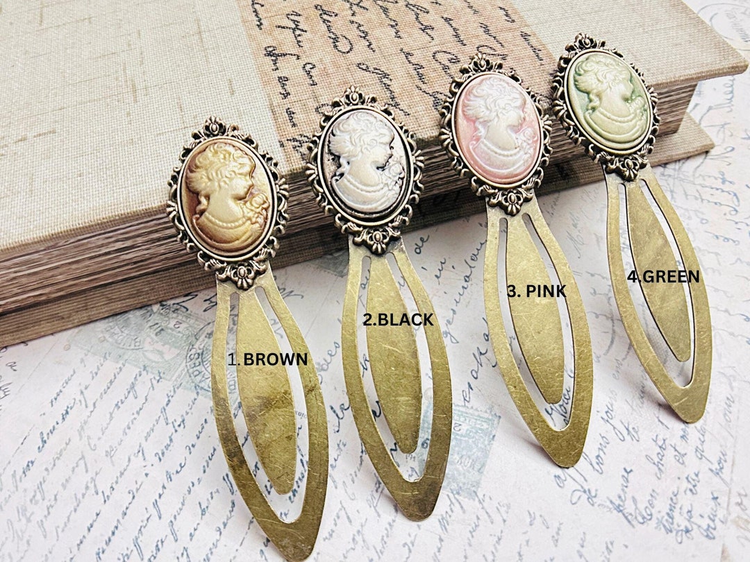 Elegant Vintage Style Lady Cameo Brass Bookmarks - Perfect Gift for ...
