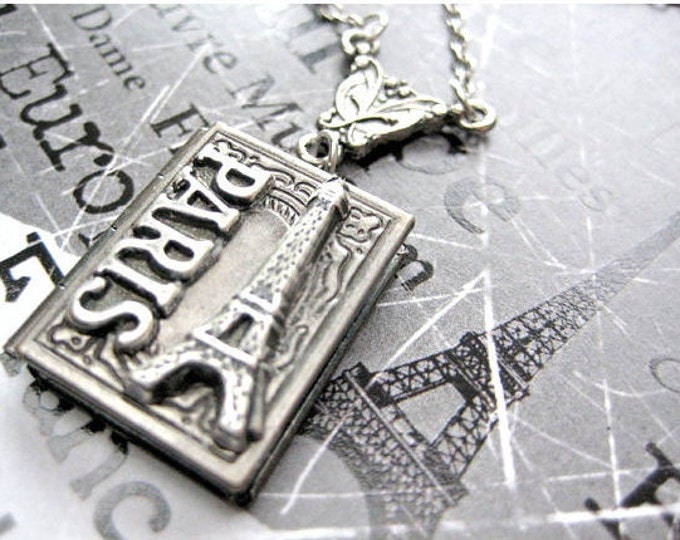 Eiffel Tower Locket Necklace Gift for Her-paris Photo Locket Necklace ...