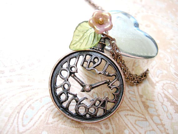 Clock Necklace Steampunk Necklaceclock Jewelrysteampunk - Etsy
