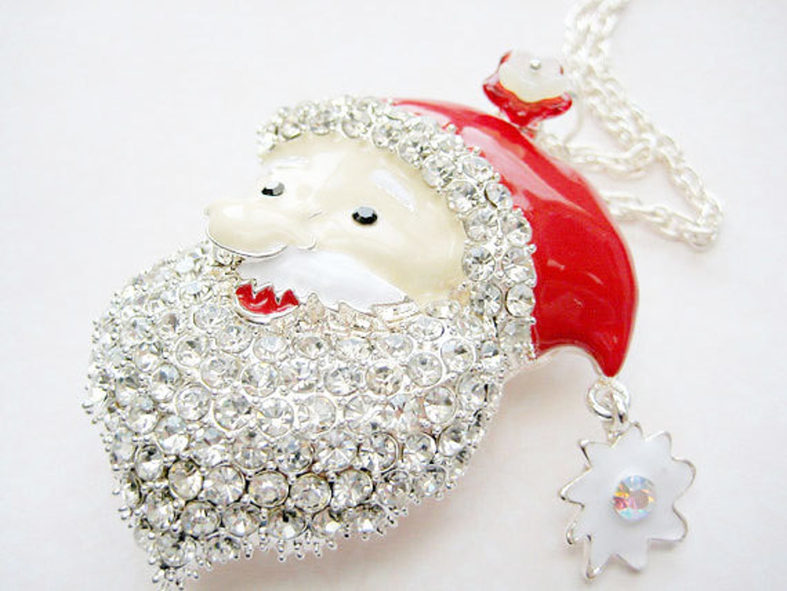 Christmas Santa Necklace for Xmas Gift - Etsy