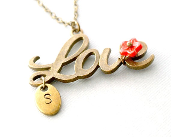 Love Necklace Valentines Day NecklaceValentine | Etsy