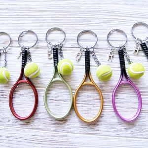 Personalized Tennis Racket Keychain Gift for Him,custom Keychain for ...