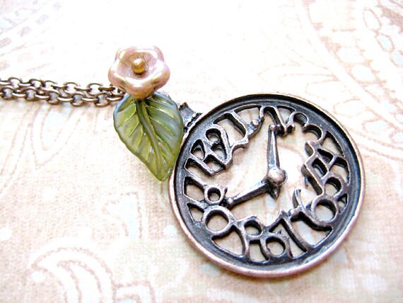 Clock Necklace Steampunk Necklaceclock Jewelrysteampunk | Etsy