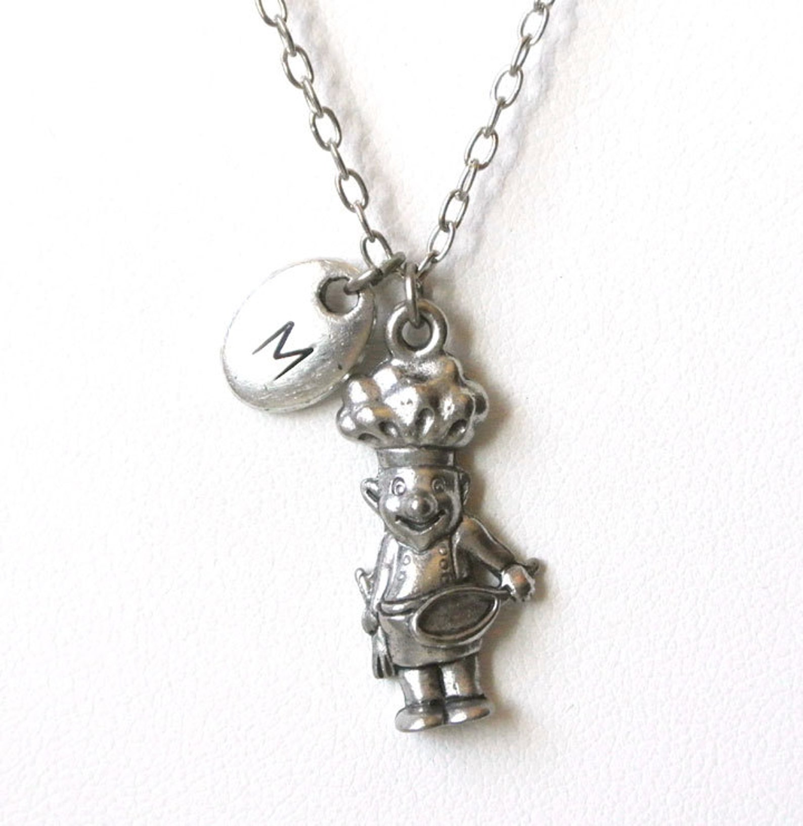 Chef Necklacecook Necklacepersonalized Initial - Etsy