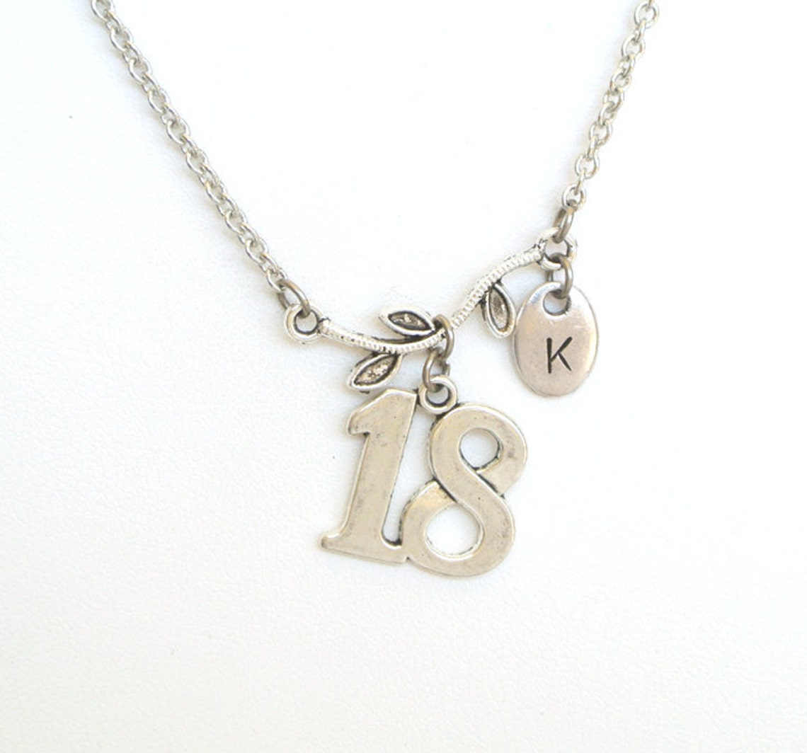 Sweet 18 Teen Girl Necklace,initial Necklace, Initial Hand Stamped ...