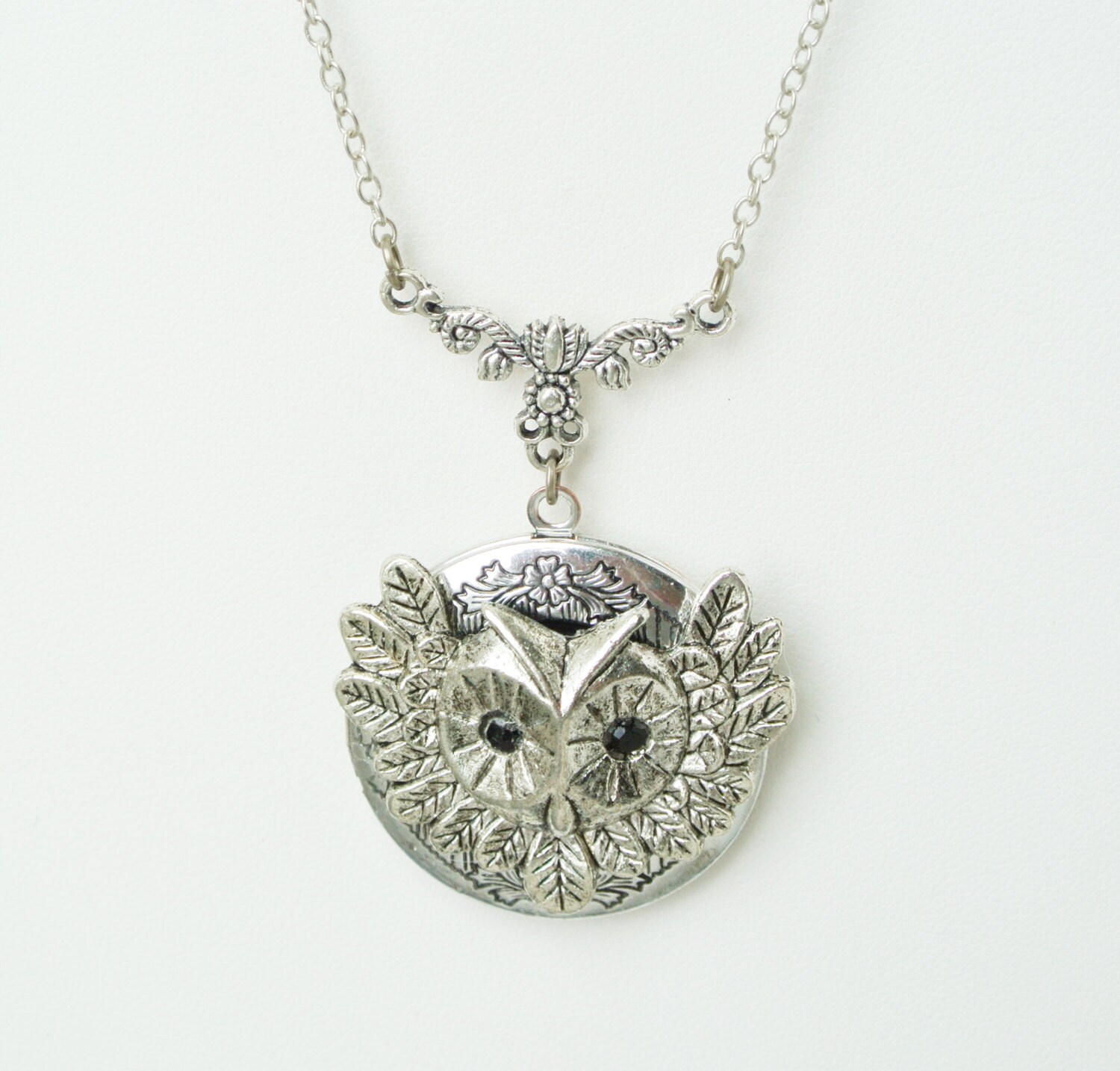 Owl Locket Owl Locket Necklace Owl Photo Locket Jewelry Owl - Etsy