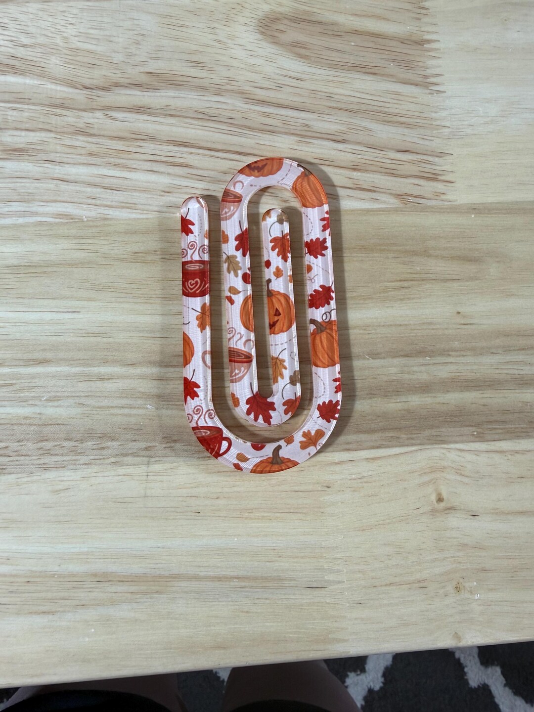 Fall Jumbo Acrylic Paperclip - Etsy