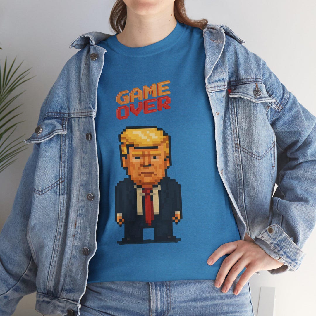 Anti-trump Resistance Pixel Art T-shirt - Retro 8-bit Satire Tee ...