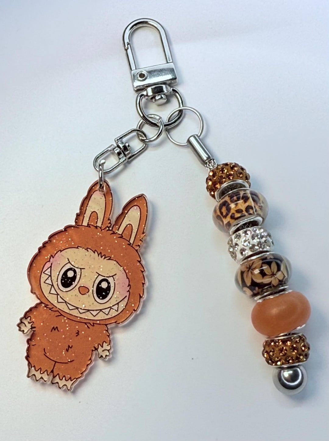 Labubu Keychain/purse Charm With Matching Beads - Etsy