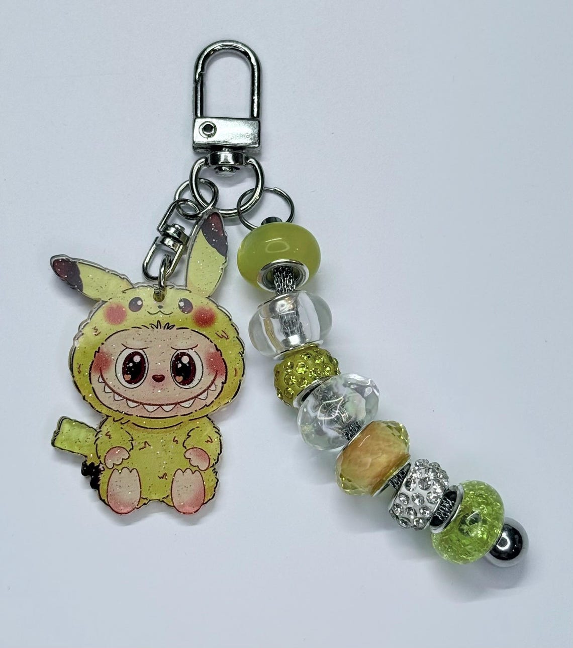 Labubu Keychain/purse Charm With Matching Beads - Etsy