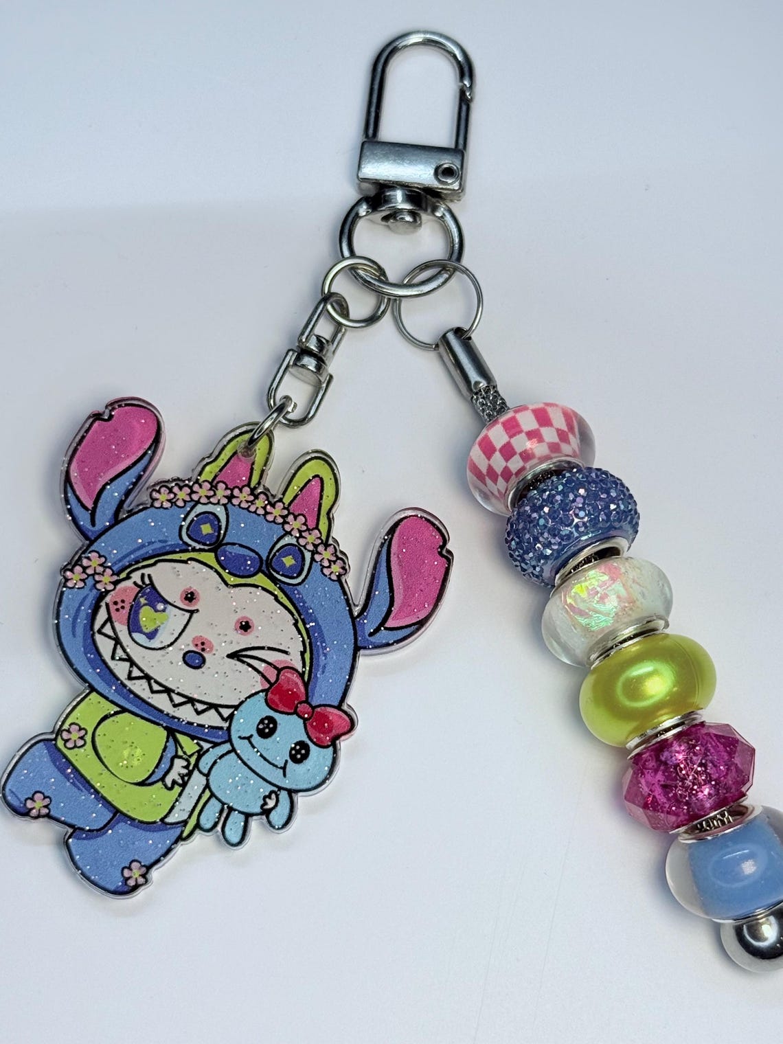 Labubu Keychain/purse Charm With Matching Beads - Etsy