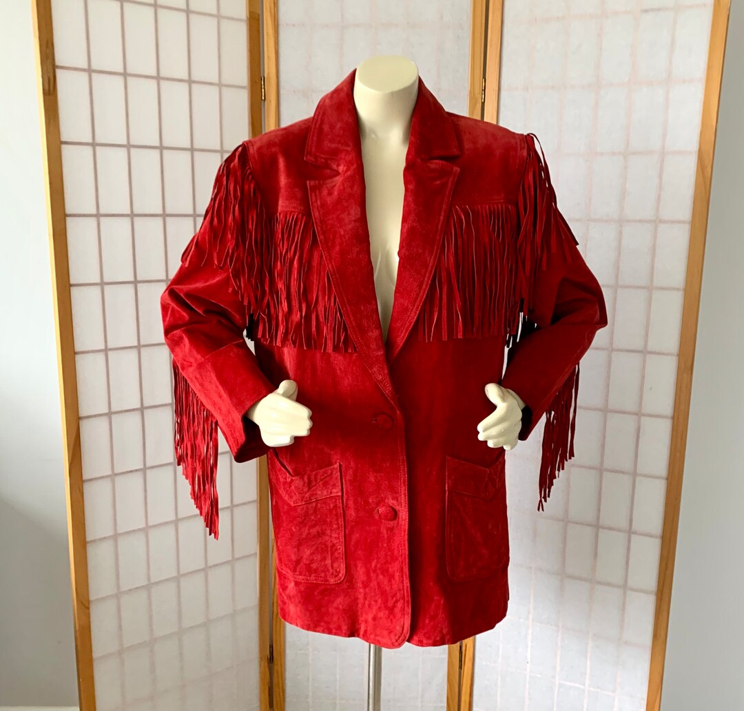 Vintage Brick Red Suede Leather Cowgirl Country Western Coat . Vintage ...