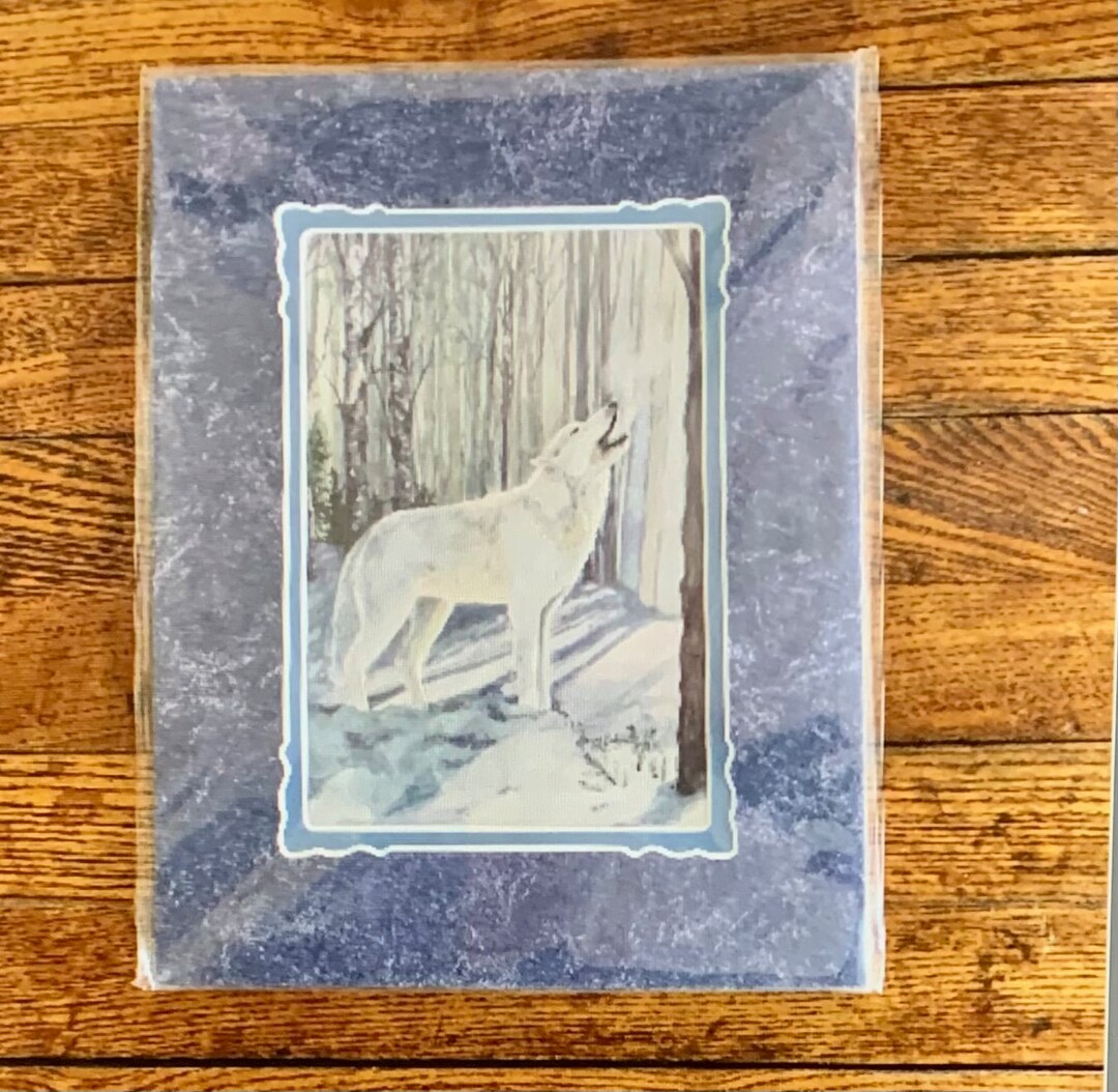 1990s Nancy Balyeat Watercolor Painting Print of Lone Howling - Etsy