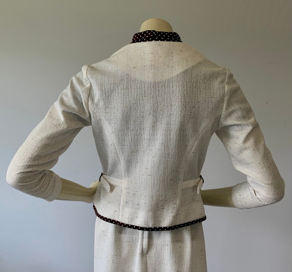 1960s MOD Brown Polka Dot Dress & Dress Jacket . Vint… - Gem