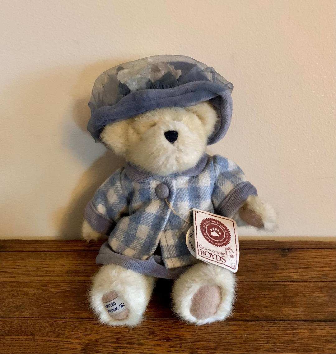 Vintage 1990s Boyd’s Bear Stuffed Plush Bear With Clothes . Vintage 90s ...