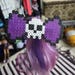 Skull Bow Perler Hair Clips - Etsy