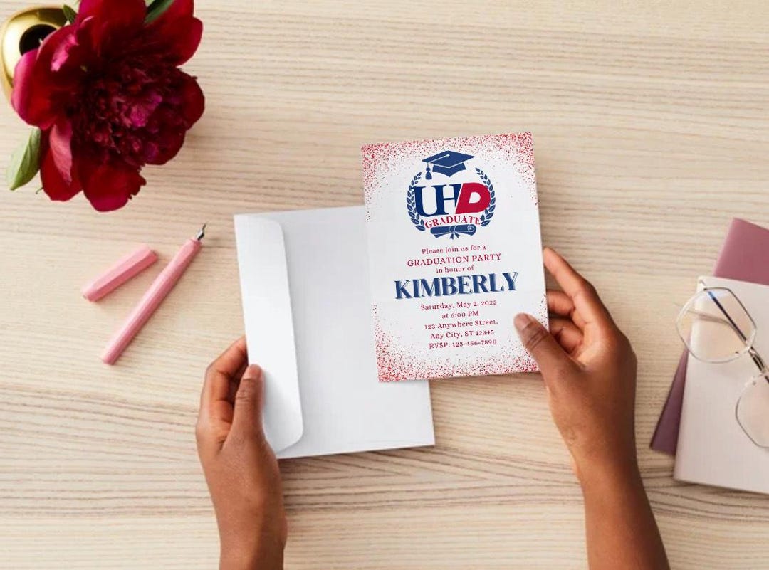 Editable UHD Digital Graduation Invitation - Etsy