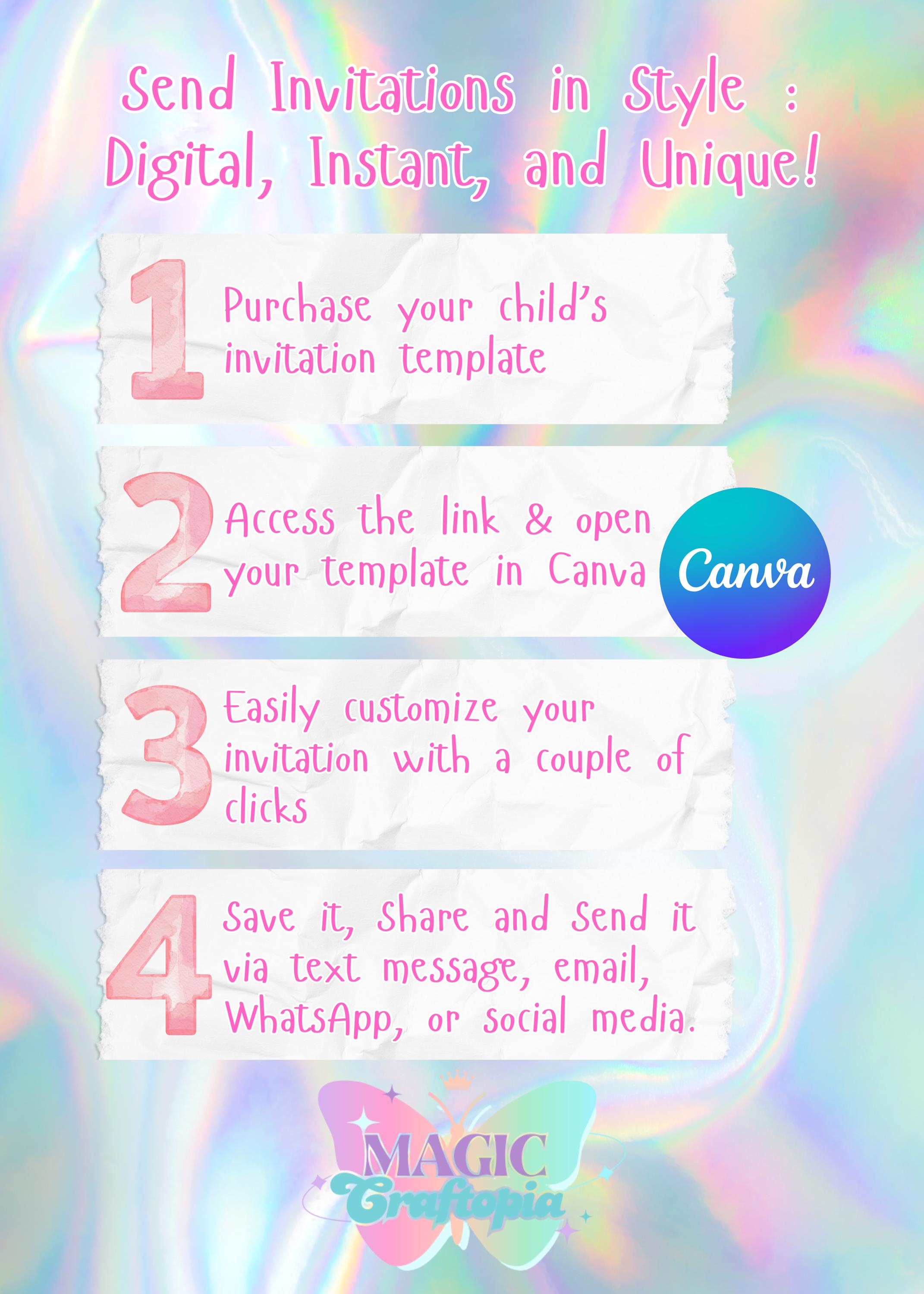 Editable UHD Digital Graduation Invitation - Etsy