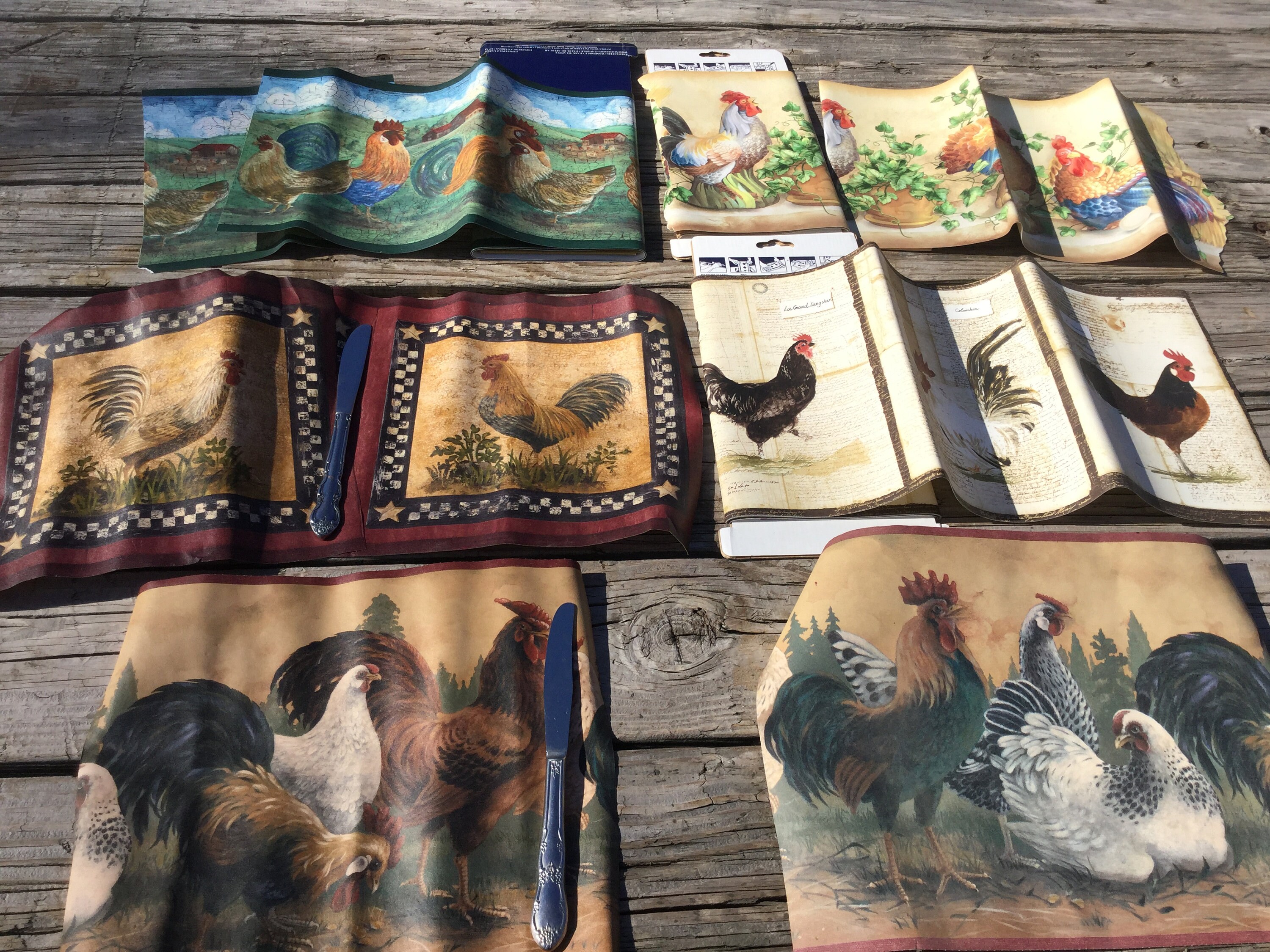 Wallpaper Border / Chicken Wallpaper Border / Craft Border Paper ...