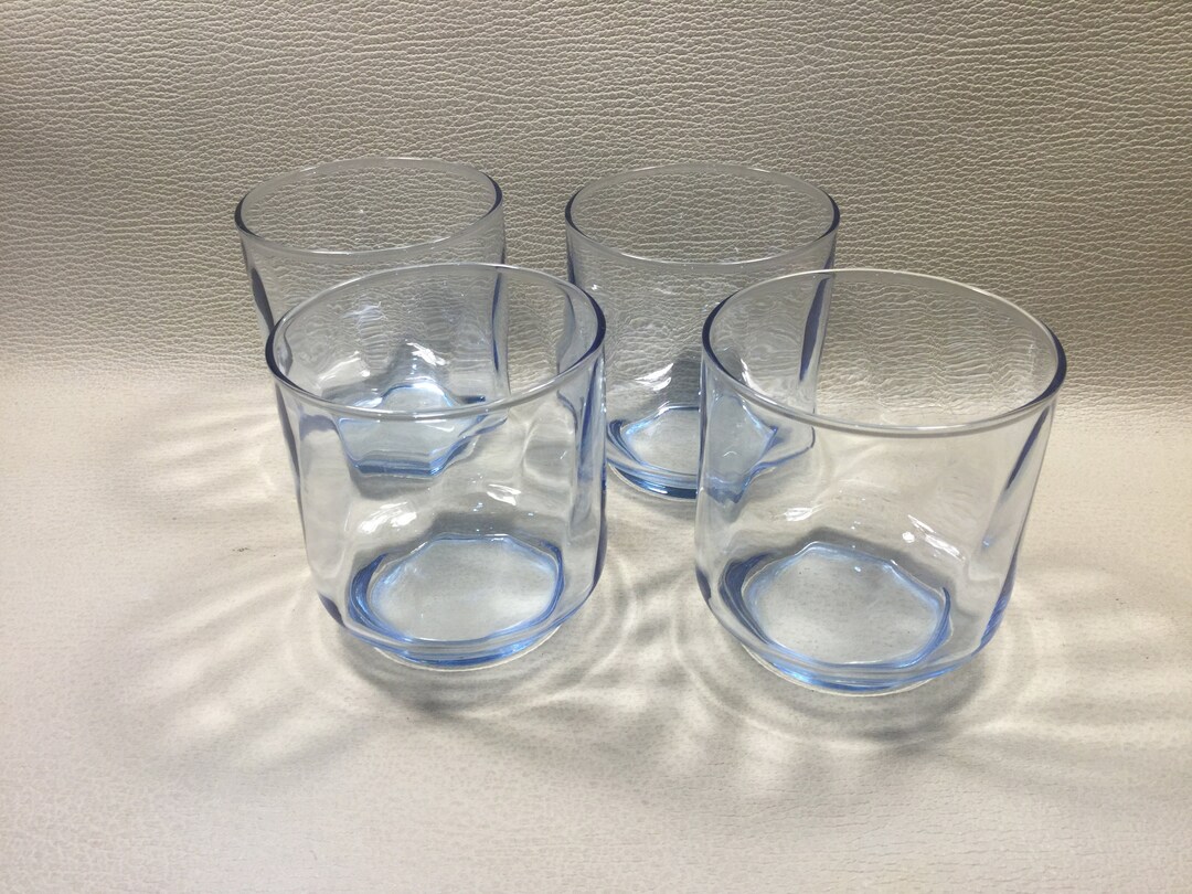 Blue Libbey Juice Glasses / Blue Libbey Glasses / Misty Blue Optic ...