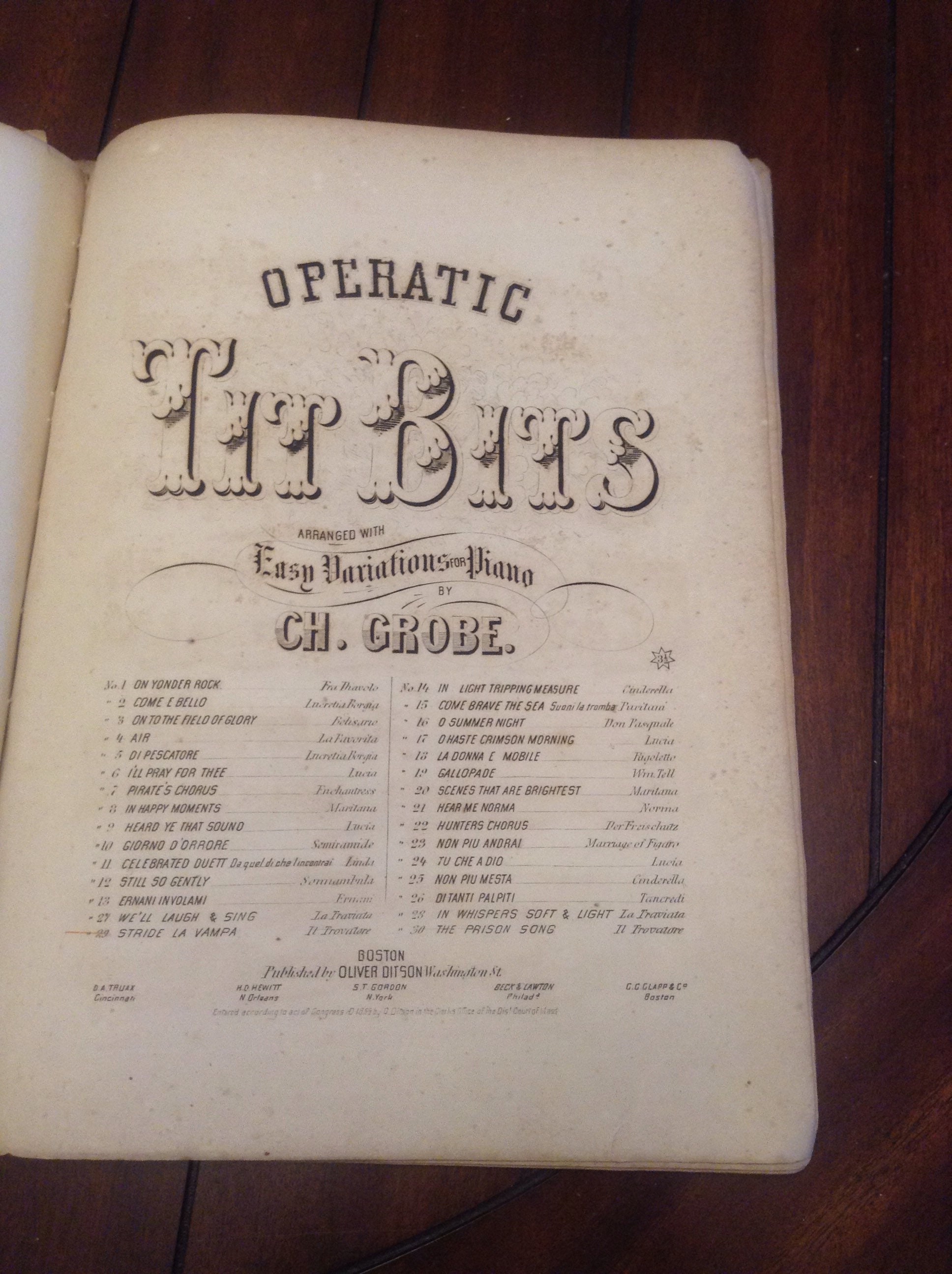 Operatic Sheet Music / Civil War Era Sheet Music / 1850s Sheet - Etsy.de