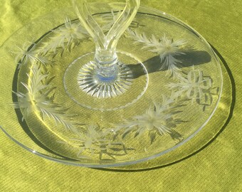 Glass Tidbit Tray - Etsy