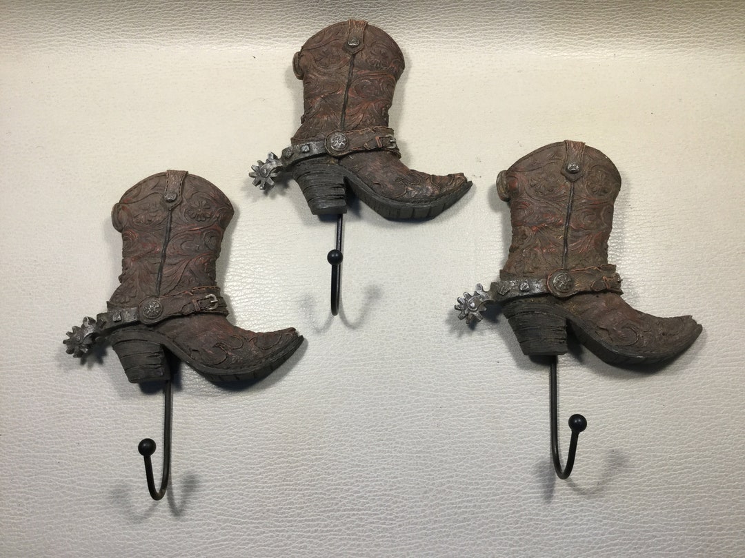 Cowboy Boot Hooks / Resin Cowboy Boot Hangers / Hangers / Resin Hangers ...