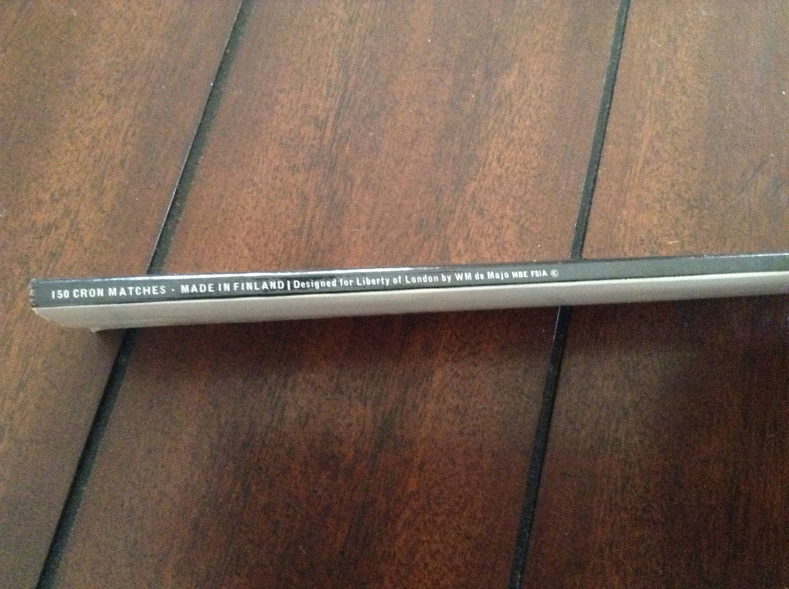 Vintage 12 Inch Long Matchbook Match Cover 150 Cron Liberty of London ...