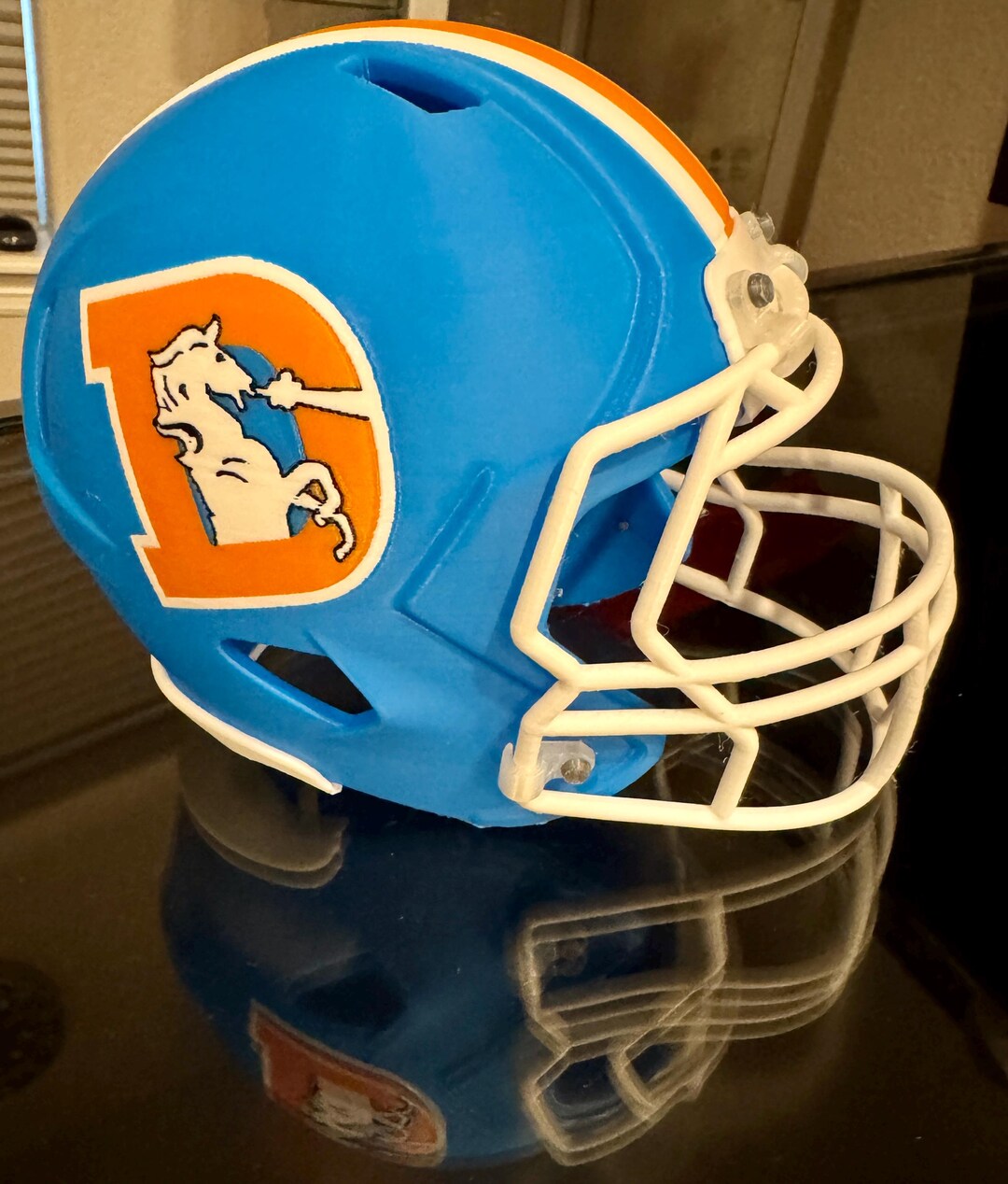 Denver Broncos Mini Football Helmet, 3D Printed Fan Art - Etsy