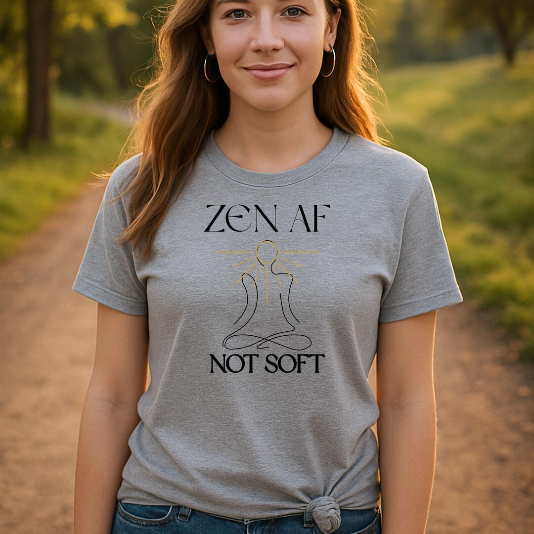 Zen AF Meditating Figure T-shirt: Spiritual Badass Unisex Tee - Etsy