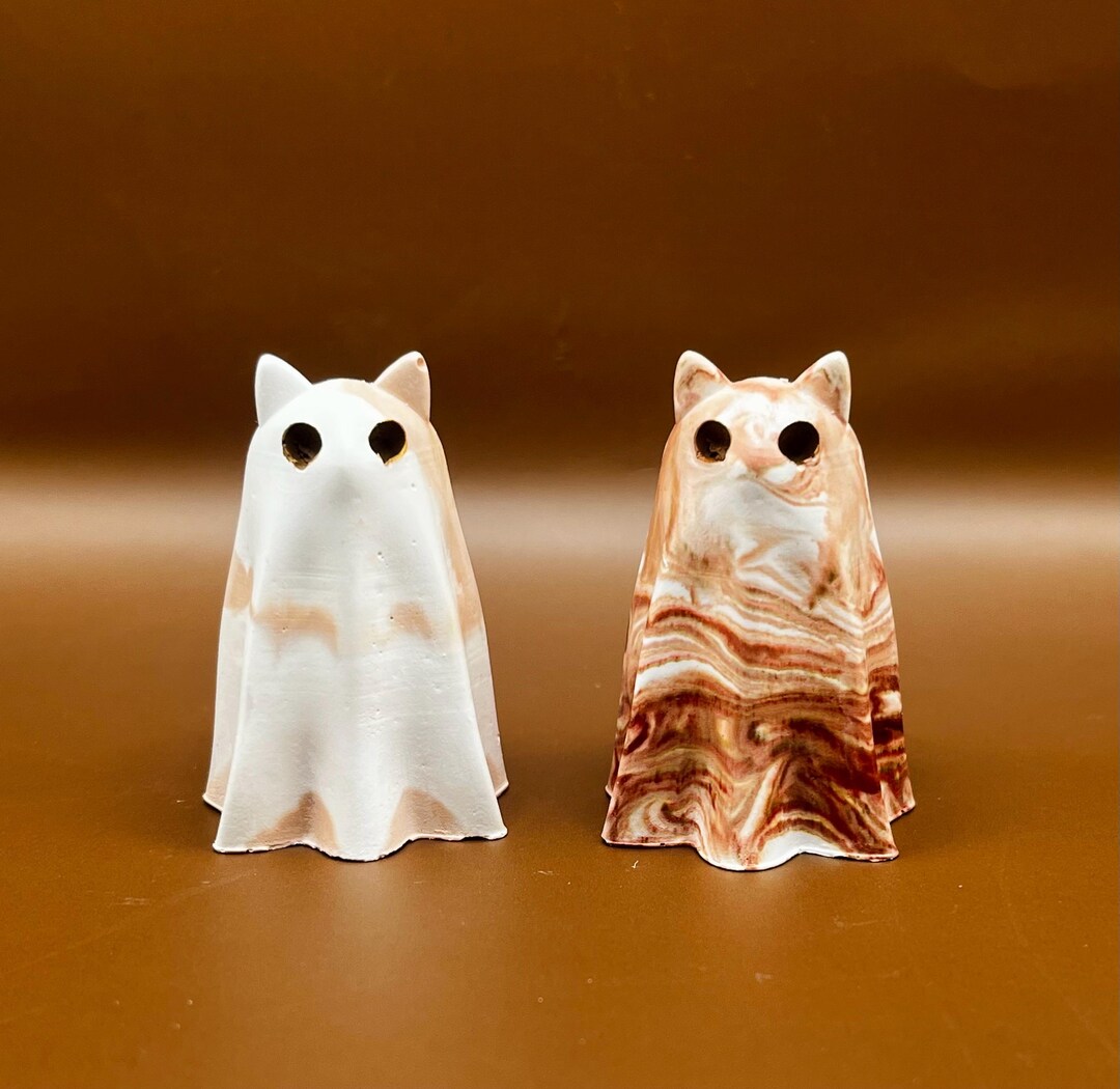 Cappuccino Cat Ghost | Coffee Swirl Decor | Spooky Cute Gothic Ornament ...