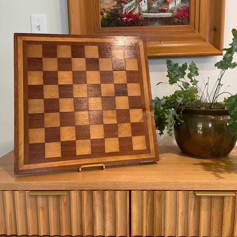 Wood Checker Board - Etsy