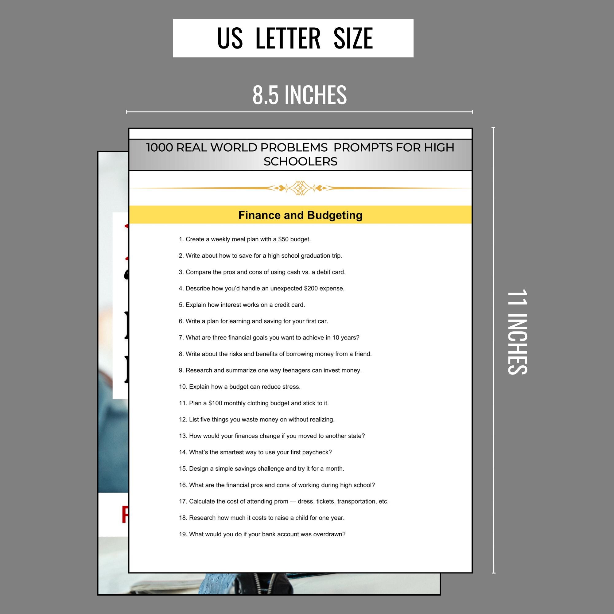 1000 Real-world Prompts for Teens | Budgeting, Time Management, Career ...