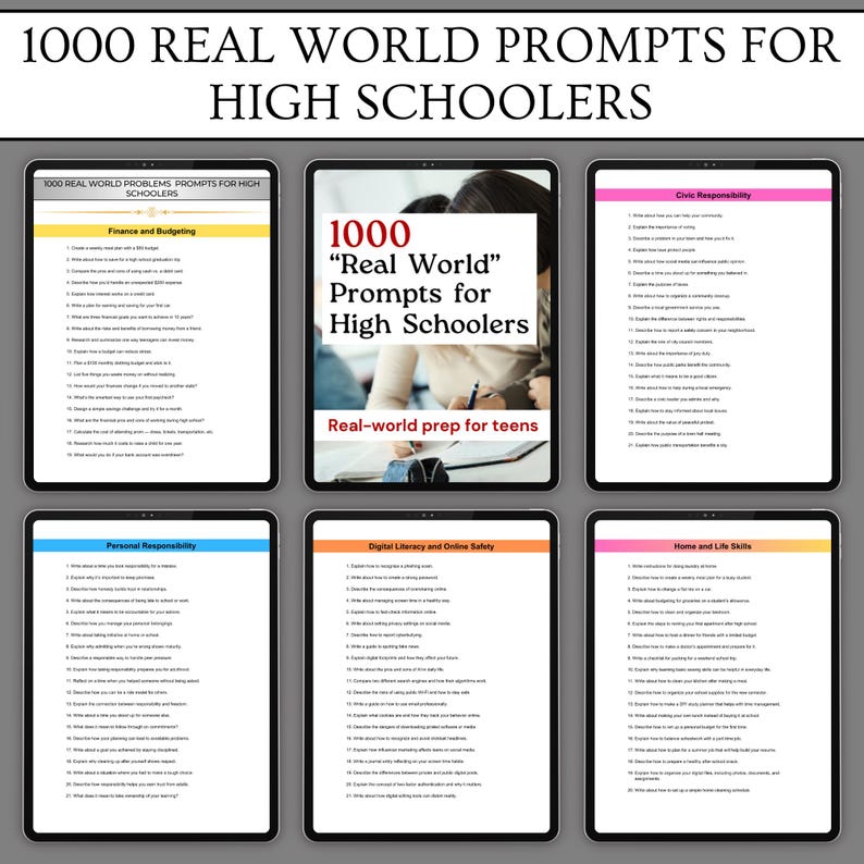 1000 Real-world Prompts for Teens | Budgeting, Time Management, Career ...