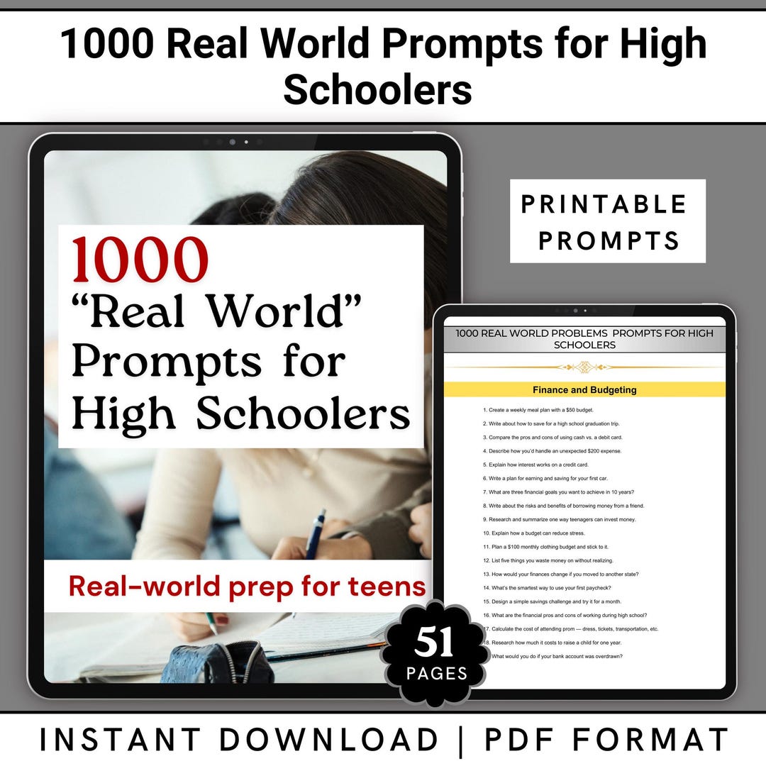 1000 Real-world Prompts for Teens | Budgeting, Time Management, Career ...