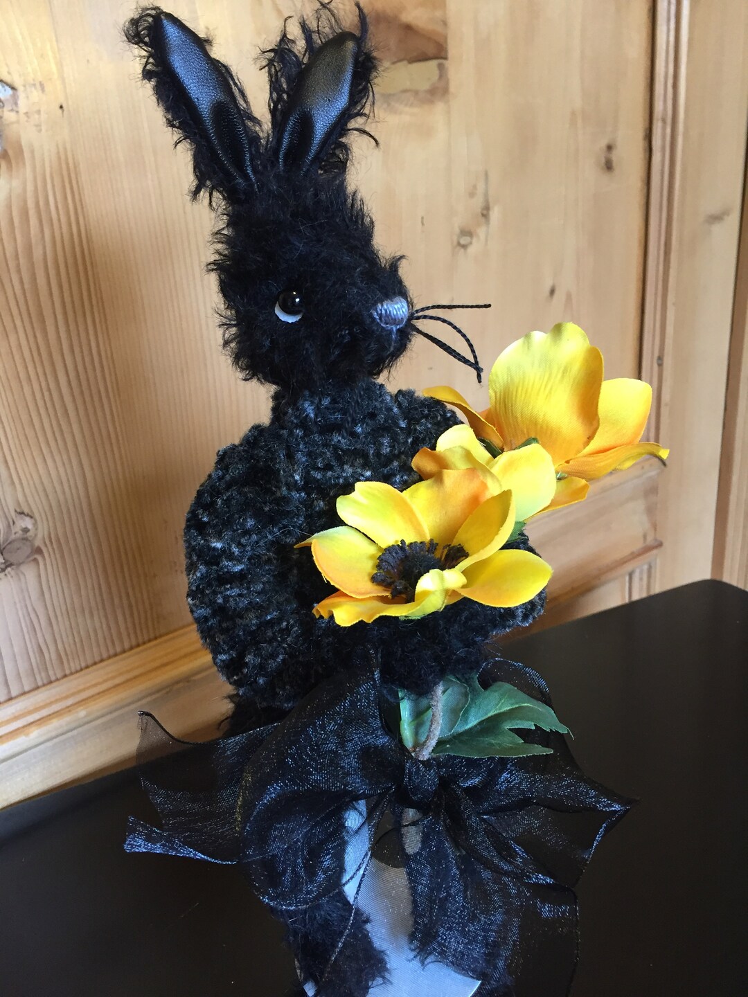 MIDNITE: a Handmade Jointed Bunny From Jazzbears - Etsy