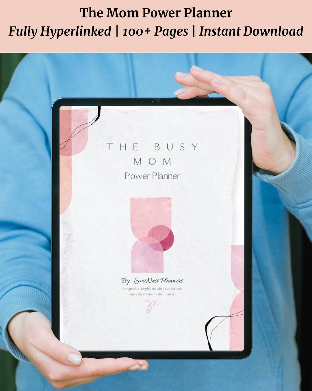 Power Digital Planner | Moms | 100+ Pages, Hyperlinked (PDF) - Etsy