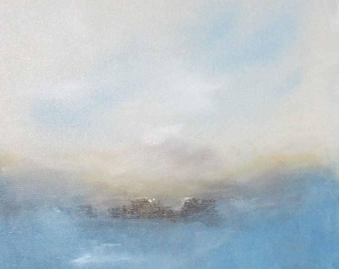 Ocean Seascape Abstract Painting sea Mist 11 X 14 - Etsy