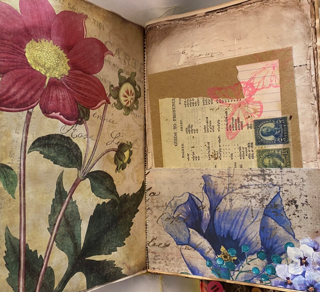 Handmade Junk Journal, Memory Book ( Free Shipping) - Etsy