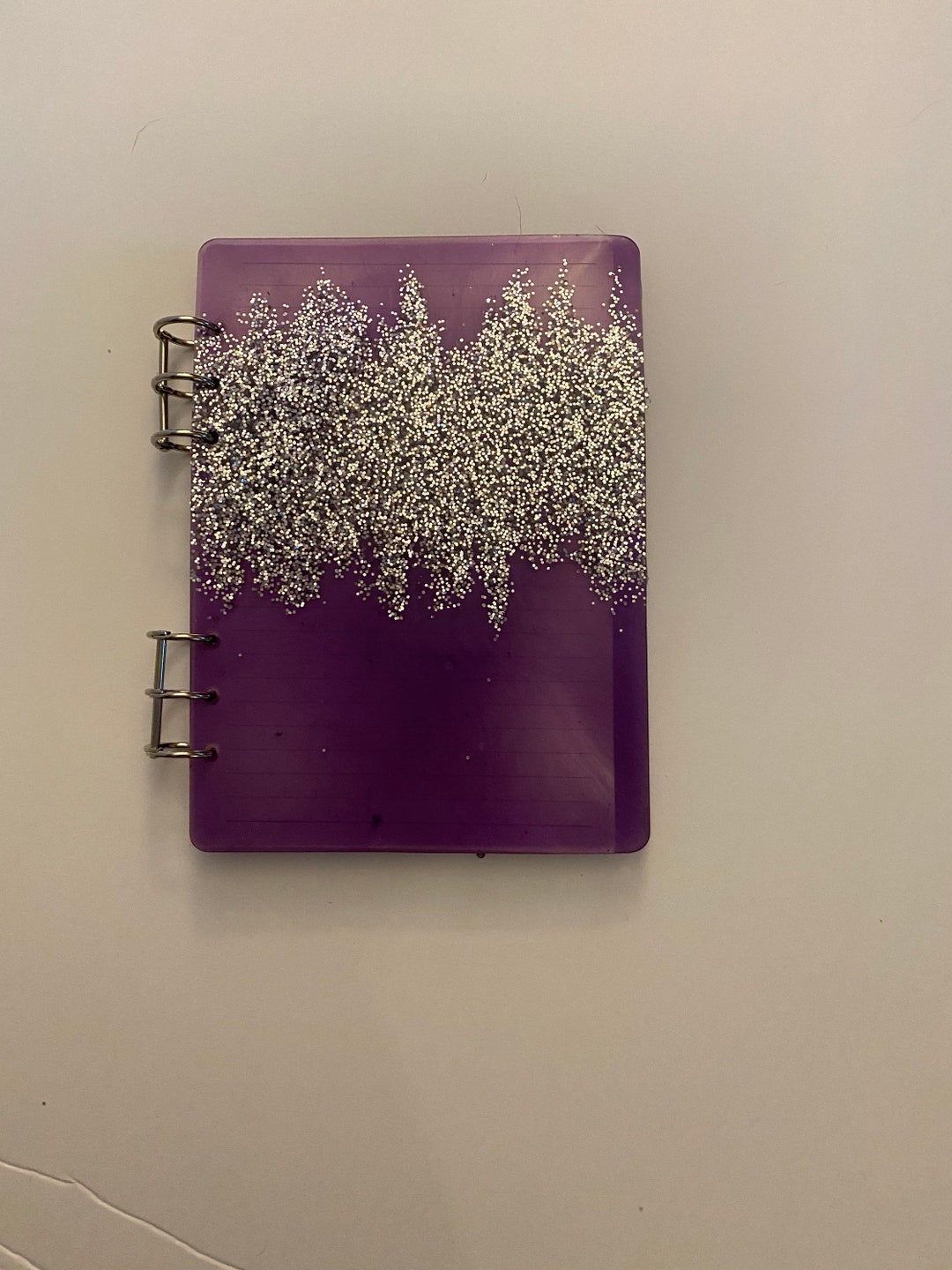 Resin Covered Purple and Silver Notebook. ( Free Shipping) - Etsy