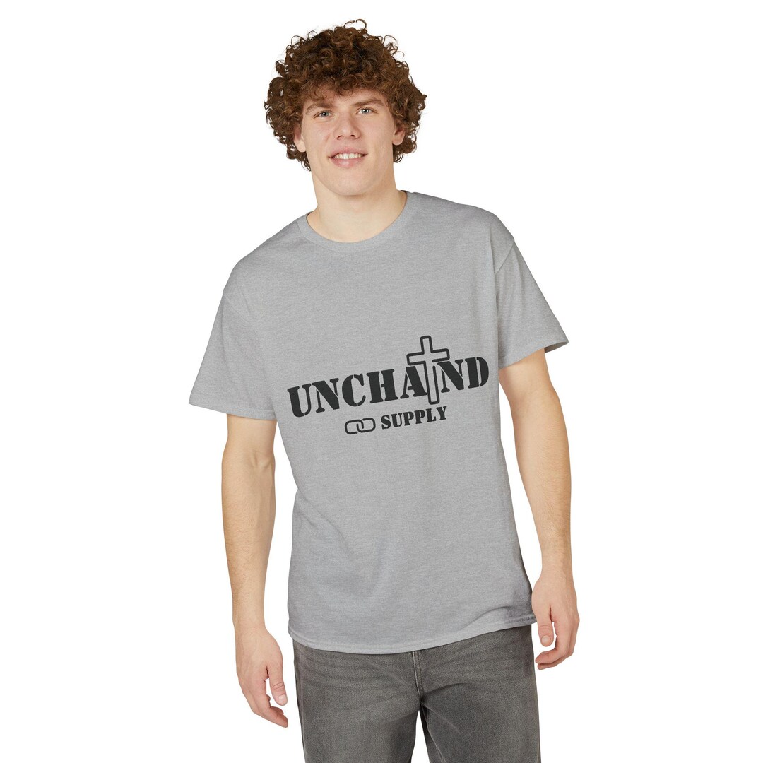UNCHAINED Supply Cross Logo T-shirt | Christian Faith Design - Etsy