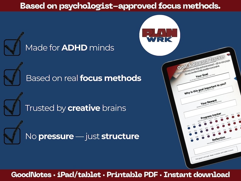 2025 ADHD Planner – Digital & Printable Focus System | Daily Tools ...