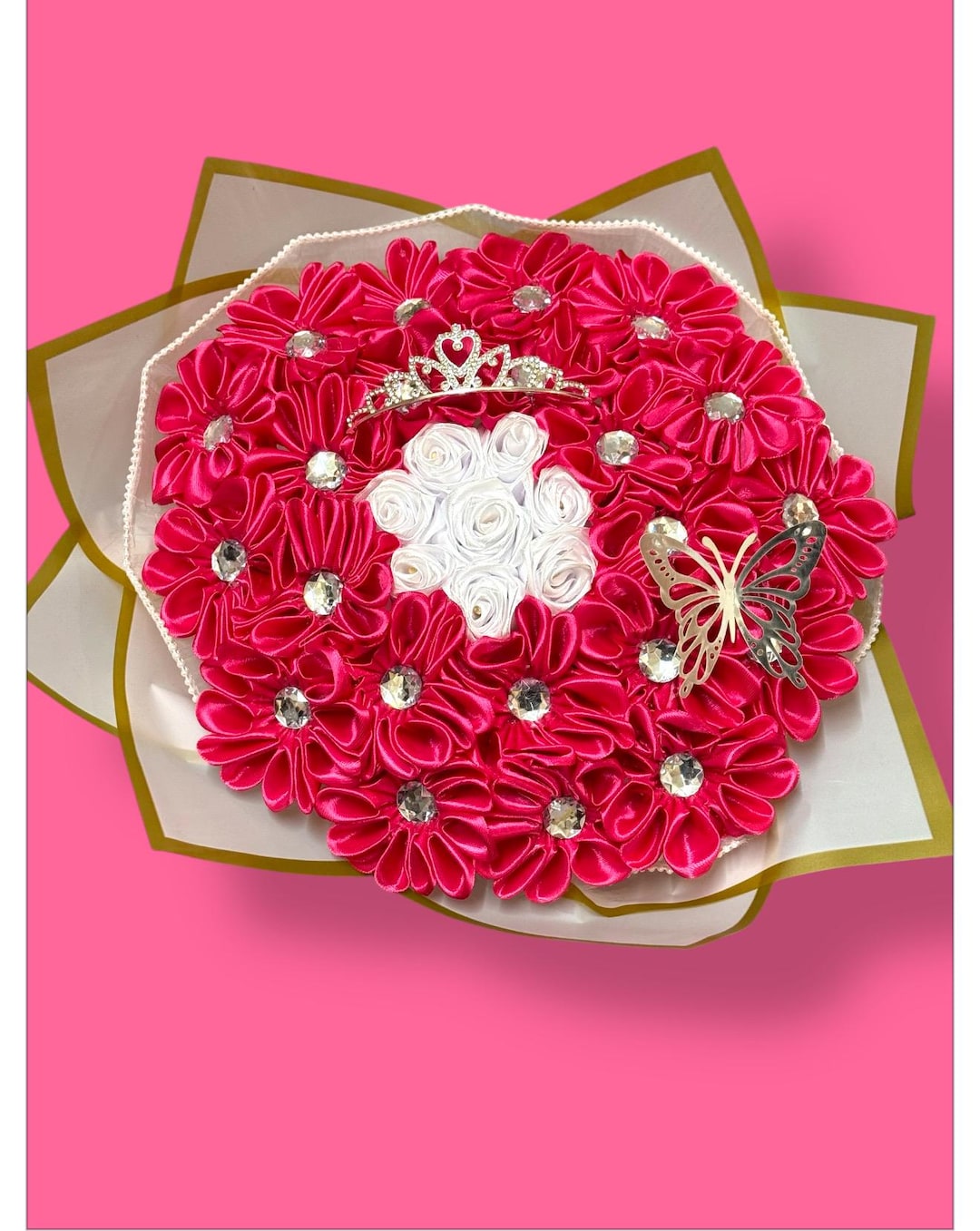 30 Count Plumerias and Rose Bouquet. - Etsy