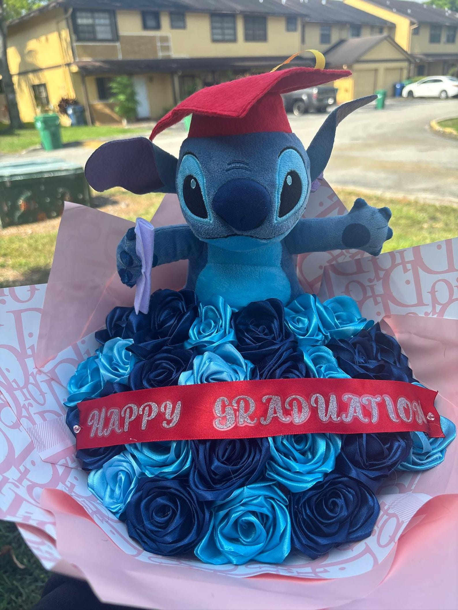 Stitch Eternal Flower Silk Bouquet – Realistic Artificial Floral ...