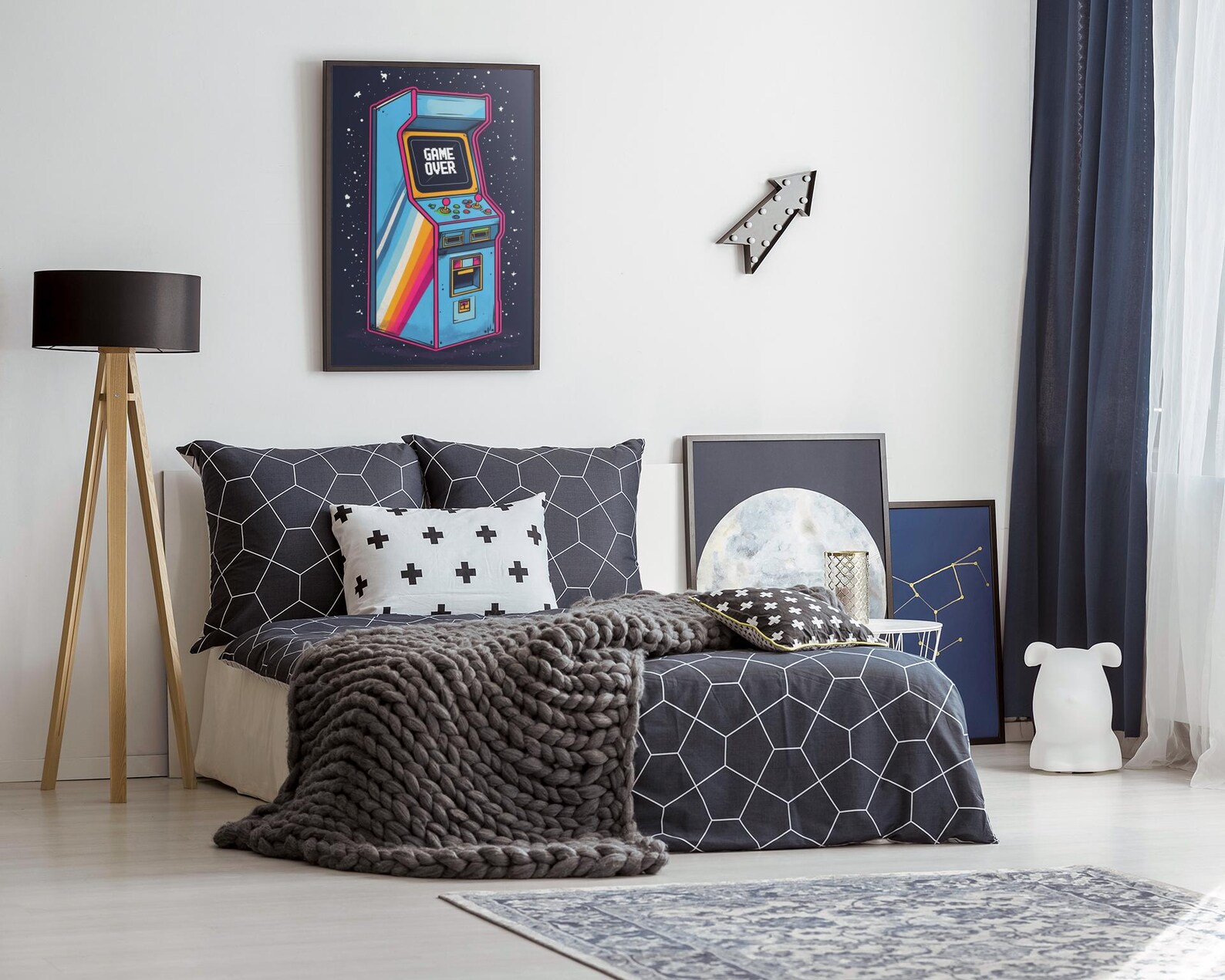 Retro Arcade Poster | Game Over Wall Art | 80s Gaming Printable | Gamer ...