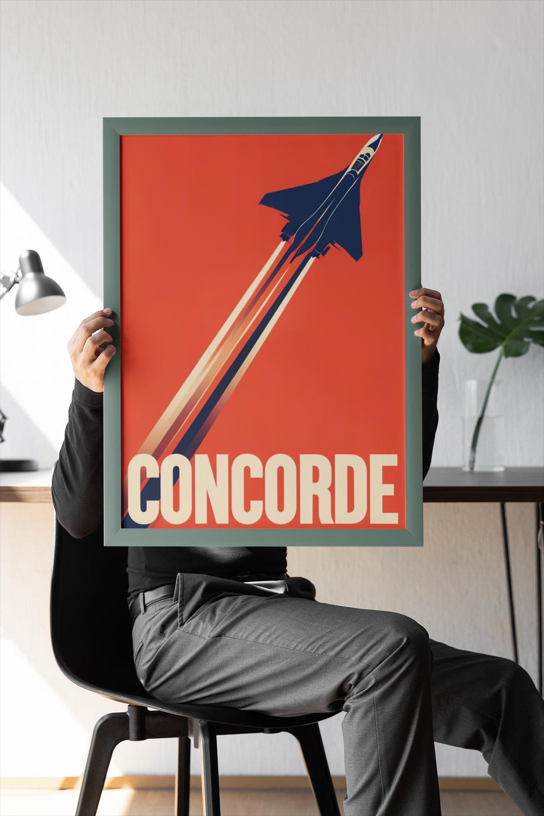 Concorde Aviation Poster | Supersonic Jet Wall Art | Retro Airplane ...
