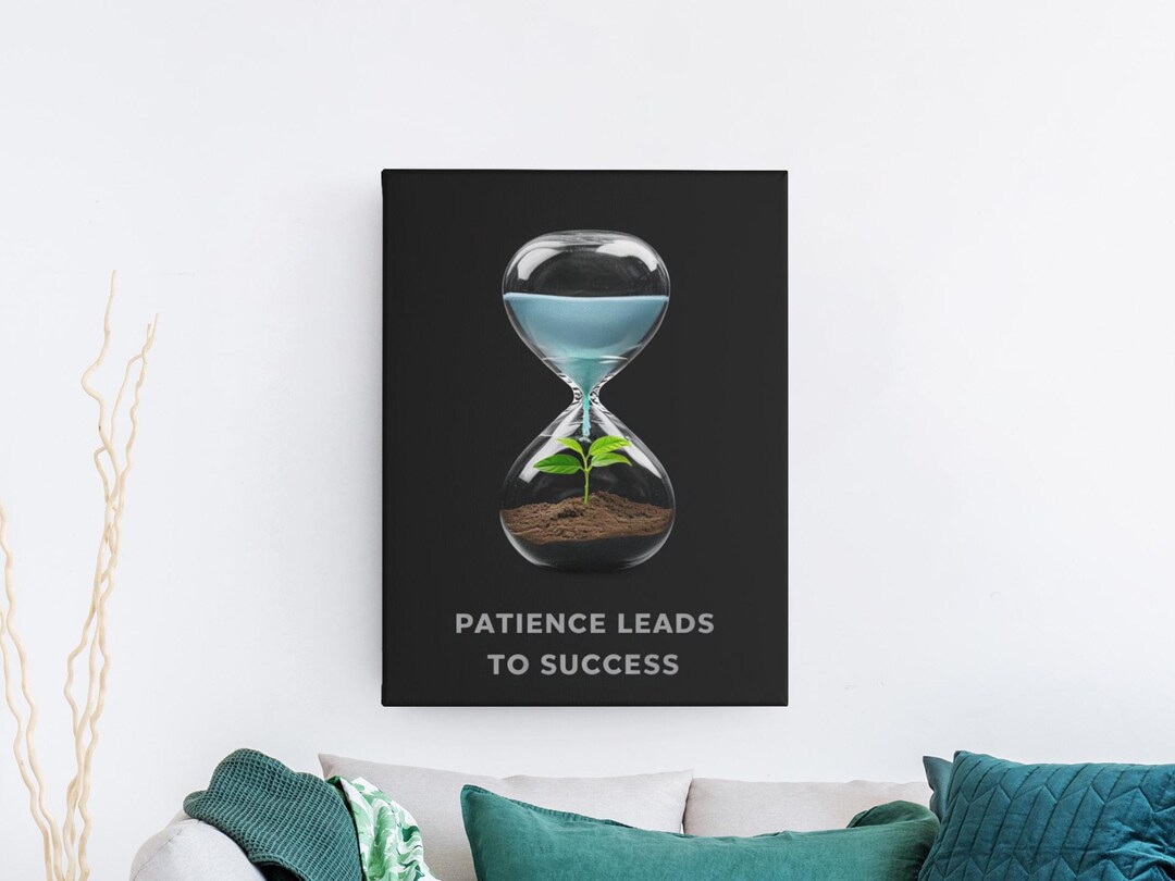 Minimalist Motivational Poster – Patience Leads to Success | Growth ...