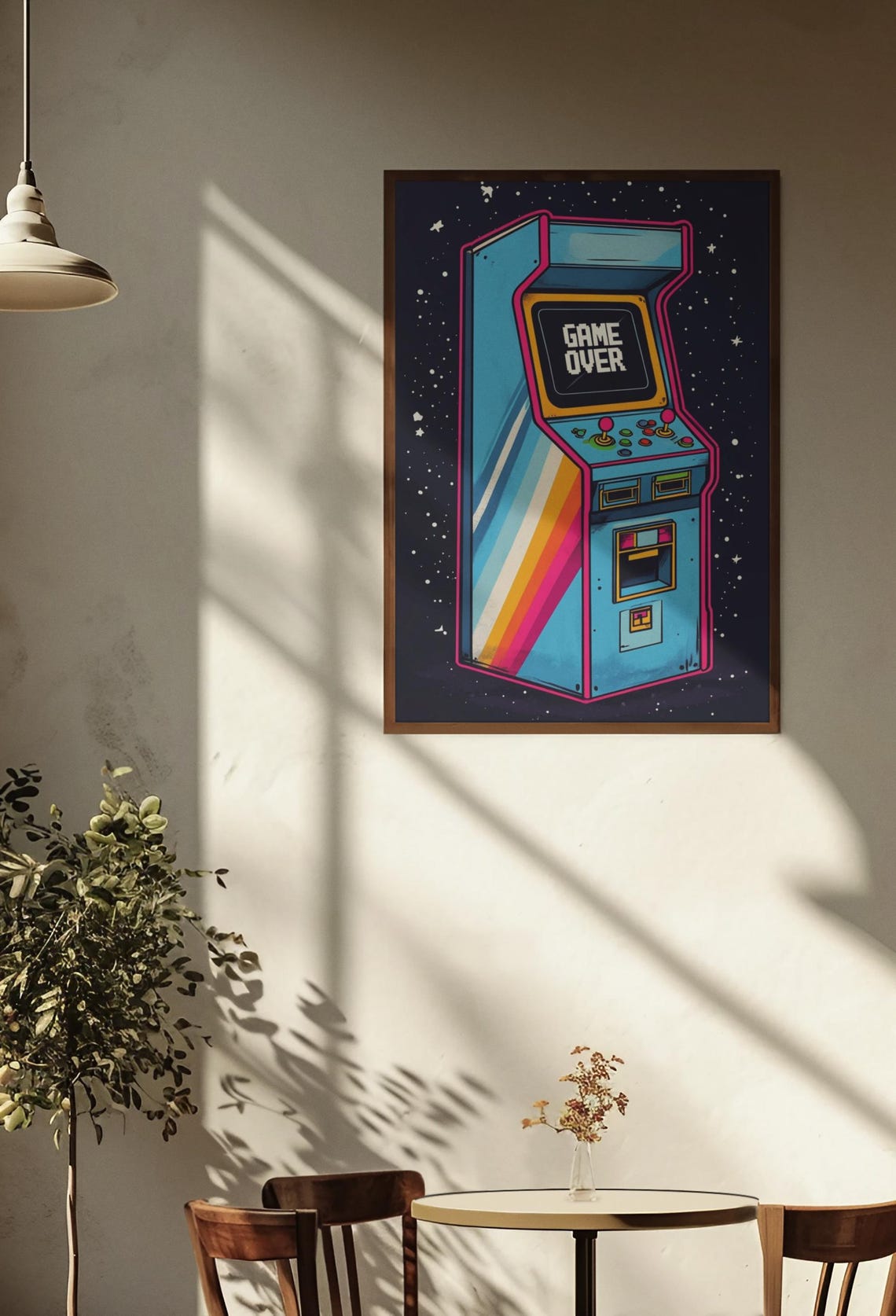 Retro Arcade Poster | Game Over Wall Art | 80s Gaming Printable | Gamer ...