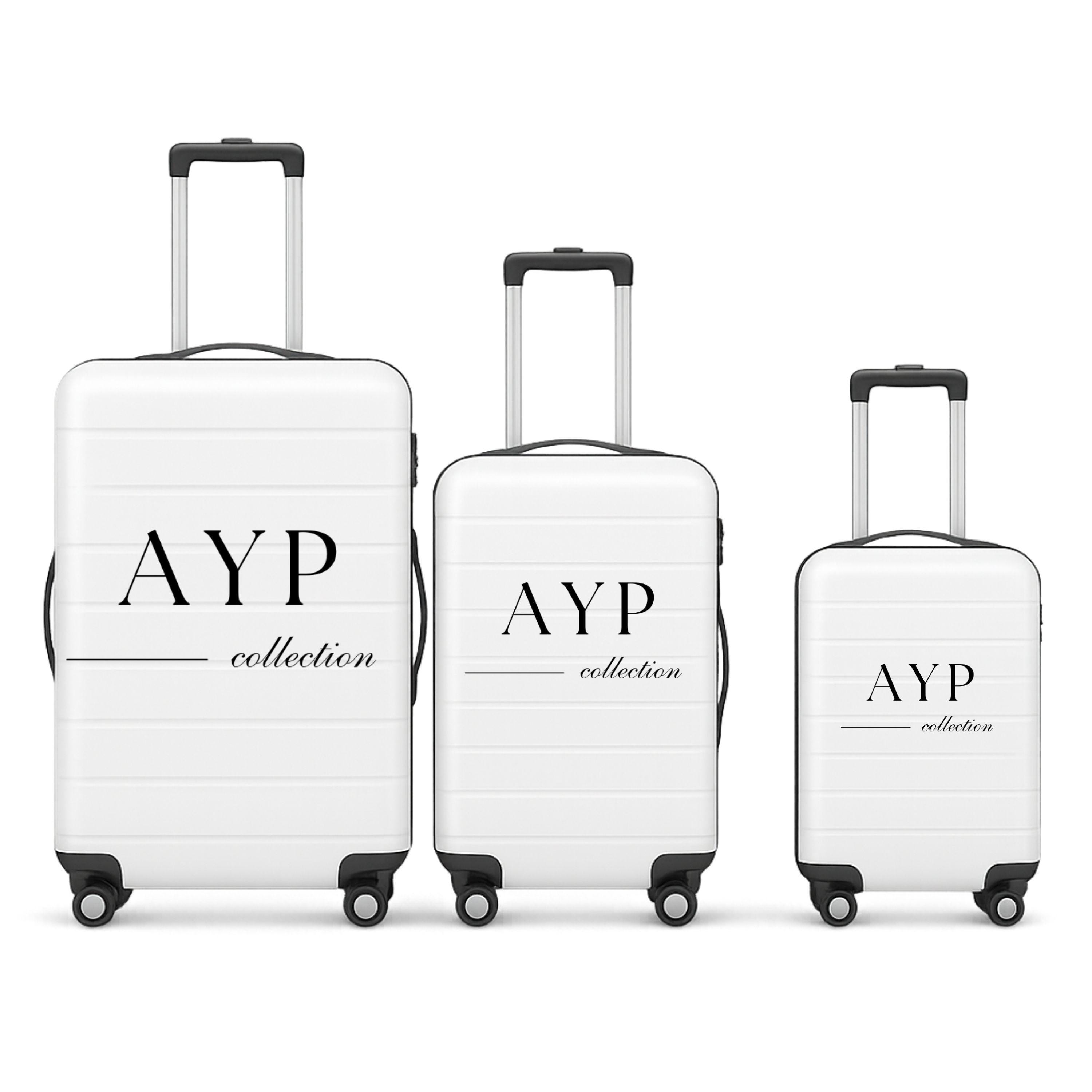 Modern White Luggage Set: 3-piece Hardshell Spinner Suitcase - Etsy